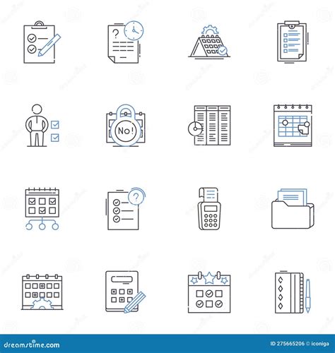 Chronology Line Icons Collection Timeline Progression Sequence Era