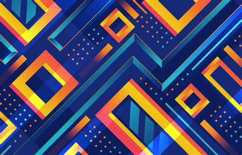 Modern Blue Orange Geometric Abstract Rectangle 7076032 Vector Art At