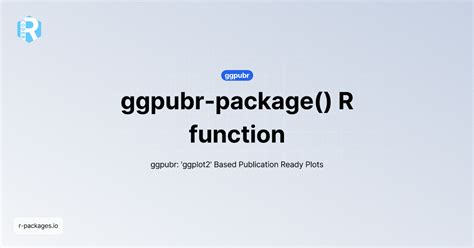 Ggpubr Package R Function From Ggpubr R Packages