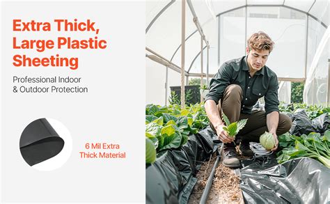 Vevor Bâche En Plastique Très Résistante 0 15 Mm épaisseur Rouleau De