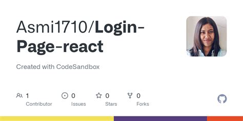 Github Asmi Login Page React Created With Codesandbox
