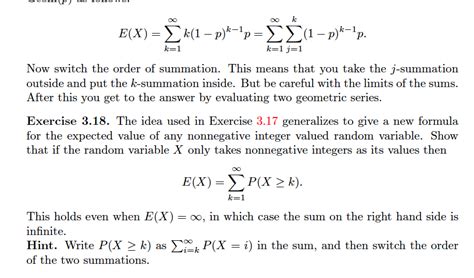 solved e x sigma k 1 infinity k 1 p k 1 p