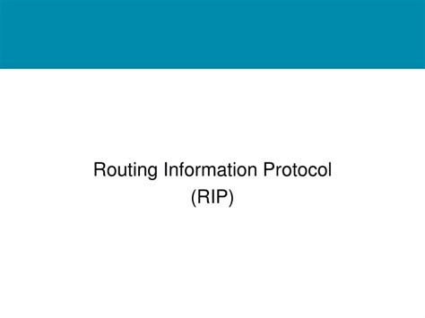 Ppt Routing Information Protocol Rip Powerpoint Presentation Free