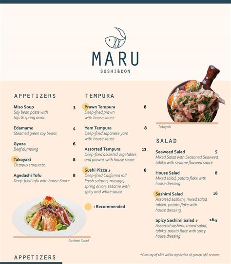 Menu Maru Sushi