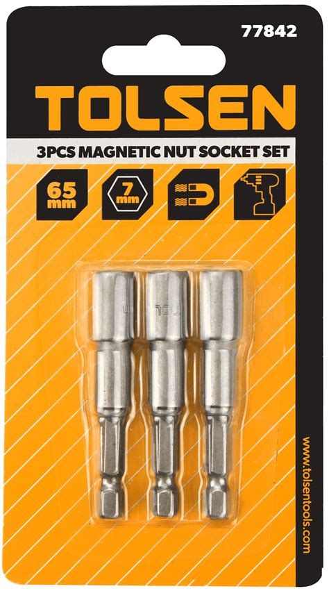 3pcs Magnetic Nut Socket Set 8mm Tolsen Tools Philippines