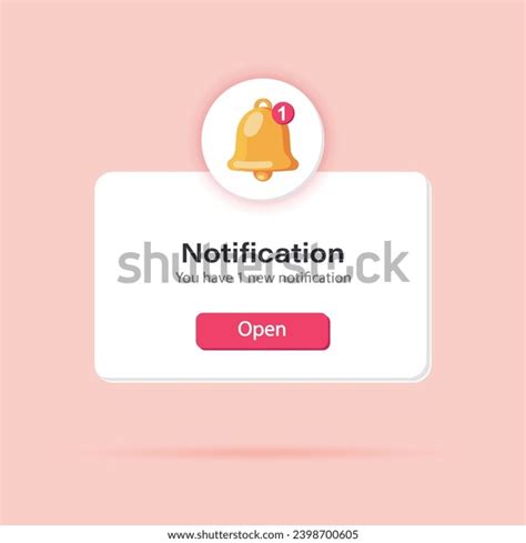 D Notification Popup Page Floating Elements Stock Vector Royalty Free Shutterstock