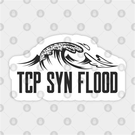 Cybersecurity Tcp Syn Flood Attack Wave Cyber Security Fun Sticker