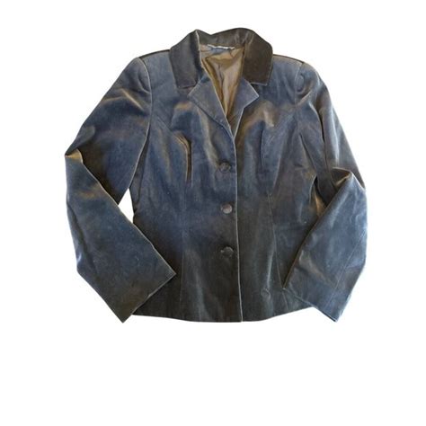 Laura Ashley Jackets And Coats Laura Ashley Womens Cotton Modal Velvet Blazer Jacket Uk 2 Us 8