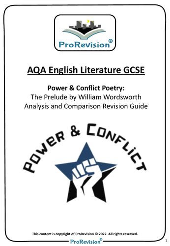 The Prelude By William Wordsworth Grade 9 Revision Guide Teaching Resources