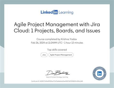 Krishna Yadav On Linkedin Certificate Of Completion