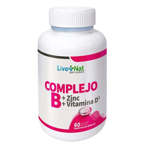 Complejo B Zinc Vitamina D3 60 Cápsulas Live Nat
