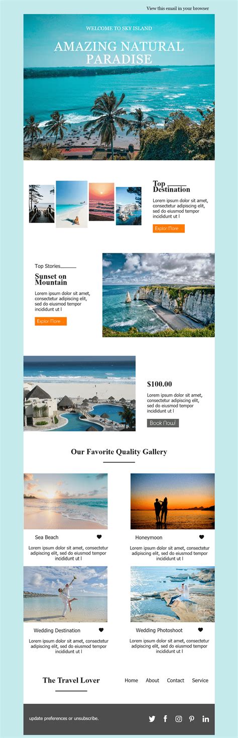 html and custom mailchimp template design on behance