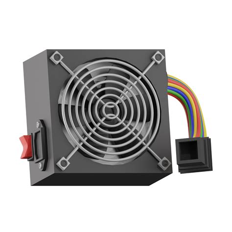 3d Icon Power Supply Component Computer Hardware Illustration Concept