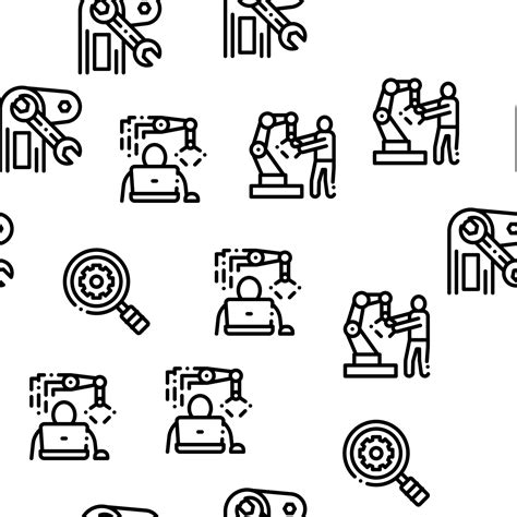 Robotics Master Seamless Pattern Vector 17389399 Vector Art At Vecteezy