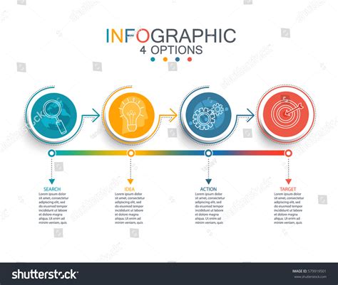 Vector Illustration Infographic Template D Circles Stock Vector Royalty Free
