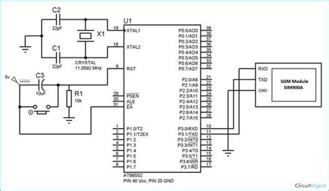 8051 Microcontroller Pin Diagram