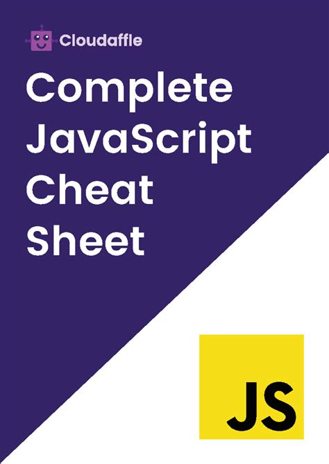 Complete Java Script Cheat Sheet Complete Javascript Cheat Sheet Arrays Array Properties Array
