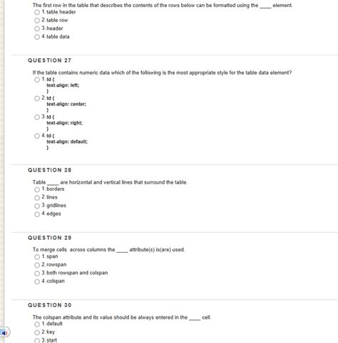 Solved The First Row In The Table That Describes The