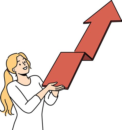 Smiling Woman With Arrow Facing Up 21468885 Png