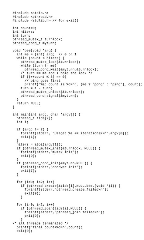 solved problem 0 the code for the ping pong program