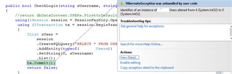 C Commit In Nhibernate Stack Overflow