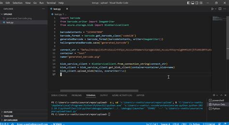 Python Is There A Way To Directly Upload A Generated Barcode Png File Onto Azure Blob