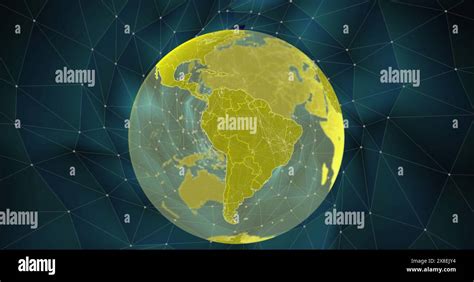 Image Of Network Of Connections And Spinning Globe Against Tunnel In