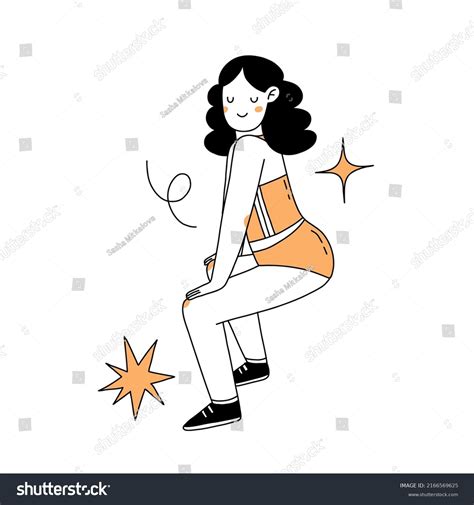 Happy Girl Dancing Twerk Isolated On Stock Vector Royalty Free