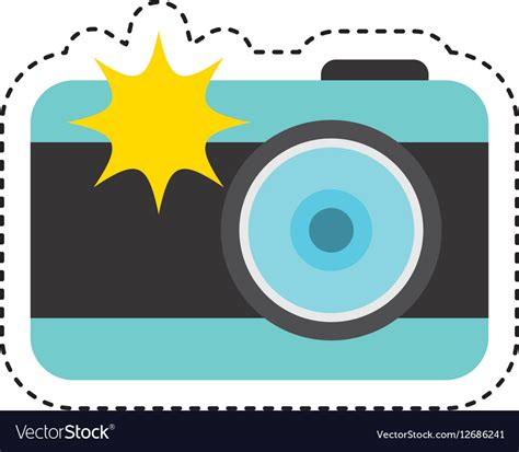 Camera Flash Icon Vector Photo Camera With Flash Icon Flat Style