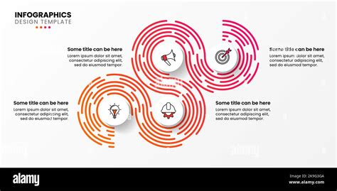Infographic Template With Icons And 4 Options Or Steps Line Can Be Used For Workflow Layout