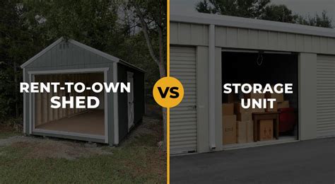 Renting A Storage Shed Vs Renting A Storage Unit