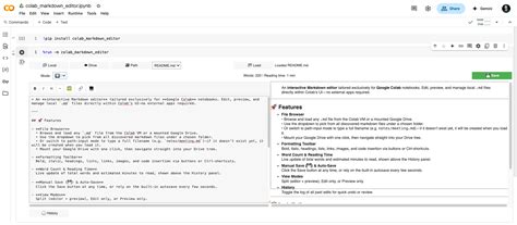 Colab Markdown Editor · Pypi