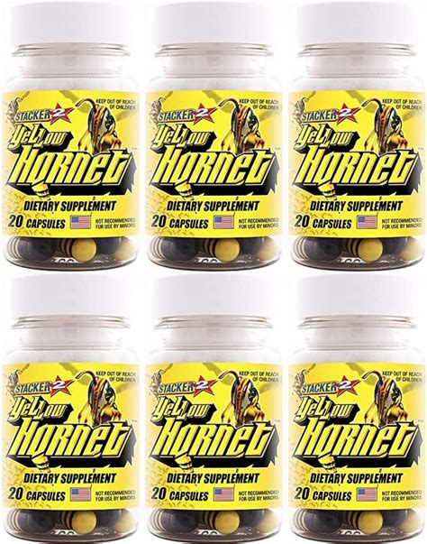 Yellow Hornet Herbal Dietary Supplement 20ct Lot Of 6 X