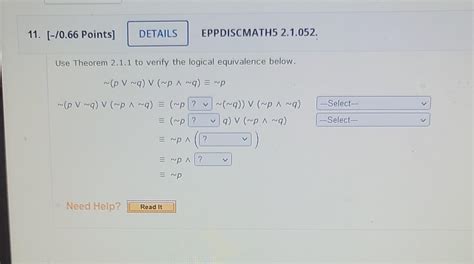 Solved Points EPPDISCMATH Use Theorem Chegg