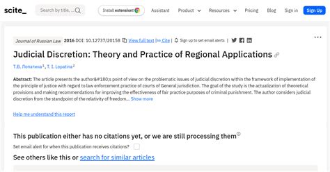 Judicial Discretion Theory And Practice Of Regional Applications [scite Report]