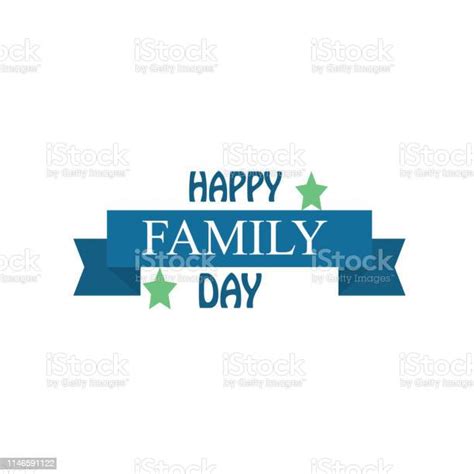행복 한 가족의 날 우수한 선물 카드 세련 된 서 예 벡터 일러스트 레이 션에 흰색 배경입니다 디자인에 대 한 요소입니다 벡터 0명에 대한 스톡 벡터 아트 및 기타 이미지