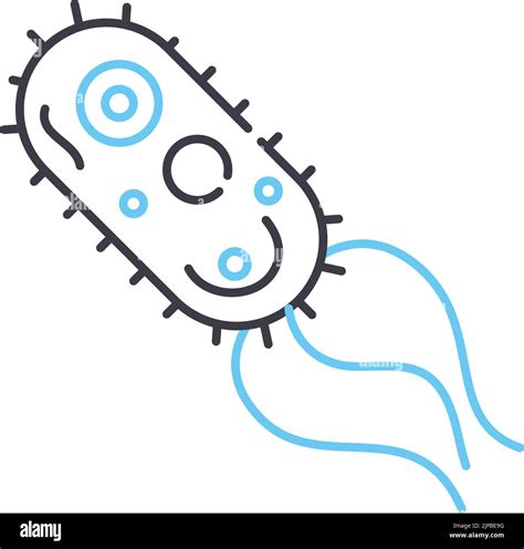 Microbe Line Icon Outline Symbol Vector Illustration Concept Sign