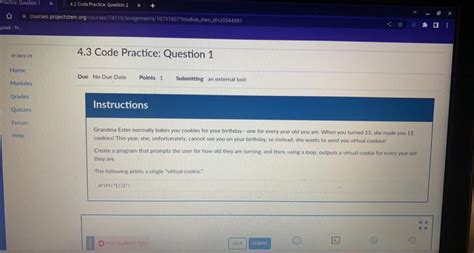 Python Project Stem 43 Code Practice Question 1 Pls