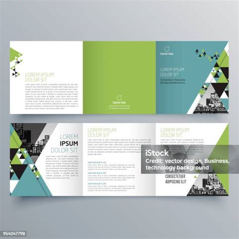브로셔 디자인 브로셔 템플릿 창조적인 삼중 트렌드 브로셔 3단 브로슈어에 대한 스톡 벡터 아트 및 기타 이미지 3단 브로슈어