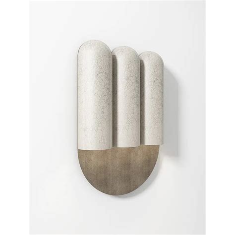 Crackled Ceramic Wall Sconce Wabi Sabi Sculptural Light