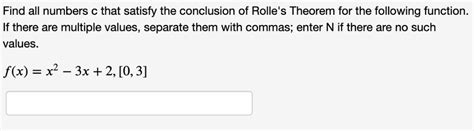 Solved Find all numbers c that satisfy the conclusion of | Chegg.com