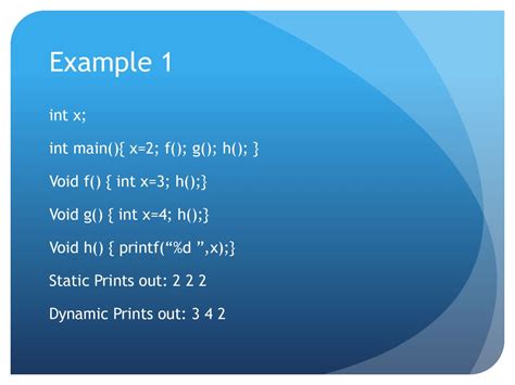 Static Vs Dynamic Scope Ppt Download