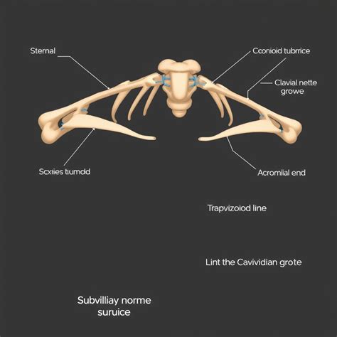 Labeled Human Skeleton Collarbone