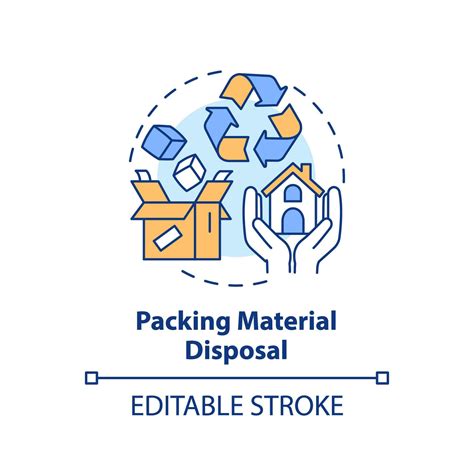 2d Editable Packing Material Disposal Icon Representing Moving Service Simple Isolated Vector