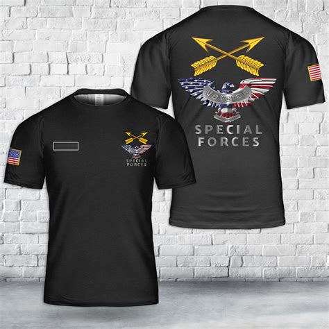Custom Name Us Army Special Forces Veteran Eagle T Shirt 3d Merch Gears