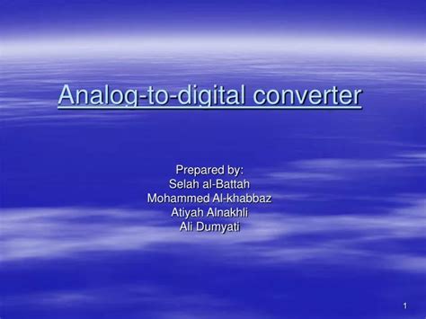 PPT Analog To Digital Converter PowerPoint Presentation Free Download ID 9564084