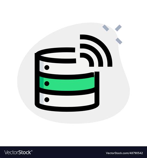 Database For Storing Data Wirelessly Royalty Free Vector