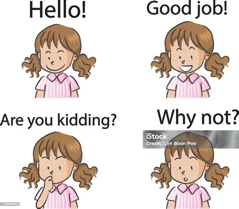 Vector Cartoon Girl Emoji Set Stock Illustration Download Image Now Adult Bulgaria Cartoon