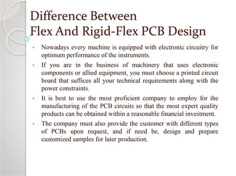 difference between flex and rigid flex pcb design pptx computer peripherals computing