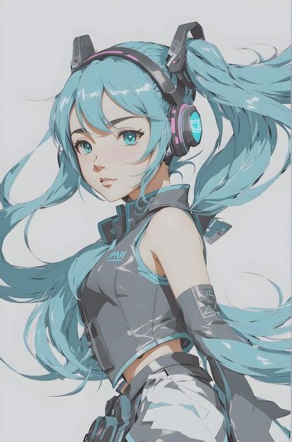 Premium AI Image Beautiful Hatsune Miku